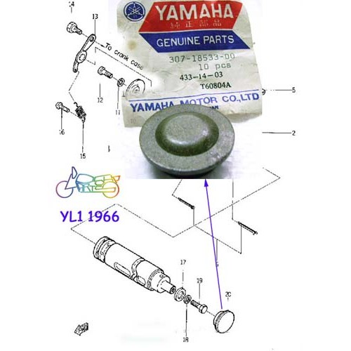 Yamaha YCS1 YL1 LS2 YAS1 YAS2 CS3 CS5 RD125 RD200 Shifter Plug Cap 307-18533-00